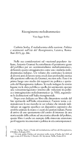 (PDF) Risorgimento melodrammatico