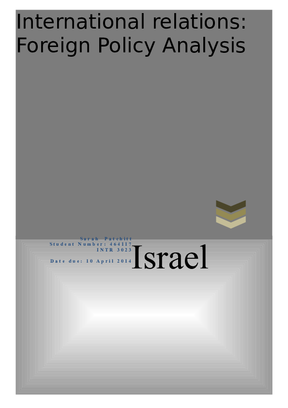 (DOC) INternational Relations Essay Foreign policy Analysis