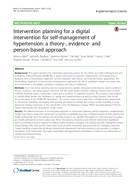 (PDF) Normalization Process Theory: a framework for developing, evaluating and implementing ...