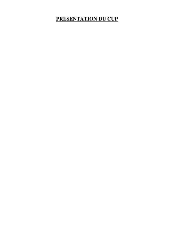 (PDF) PRESENTATION DU CUP