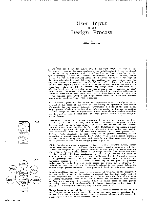 (PDF) User Input in the Design Process