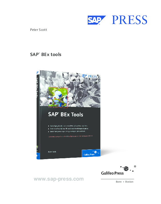 (PDF) SAP ® BEx tools