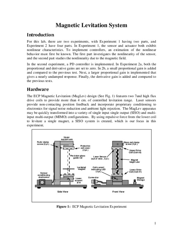 (PDF) Magnetic Levitation System