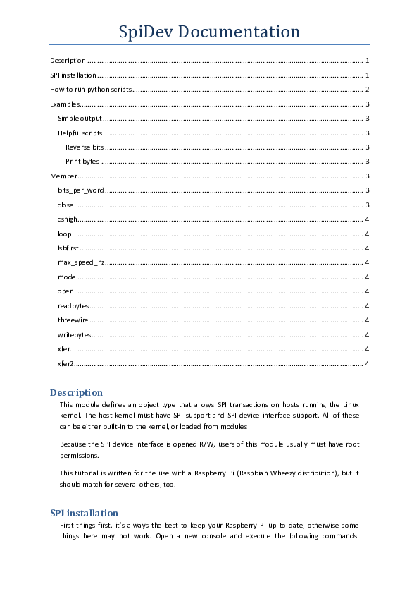 (PDF) SpiDev Doc