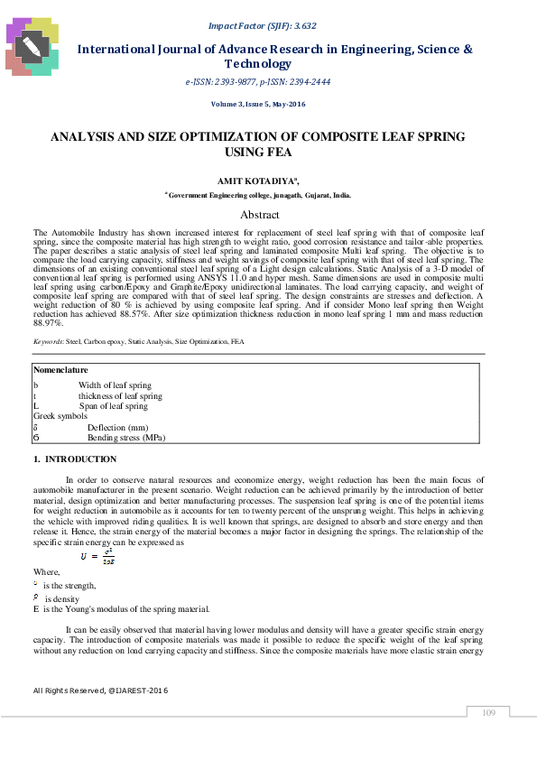 Types Of Composite Leaf Spring Design Talk