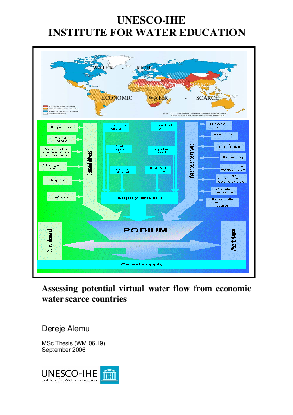 (PDF) Assessing potential virtual water flow from economic water scarce ...