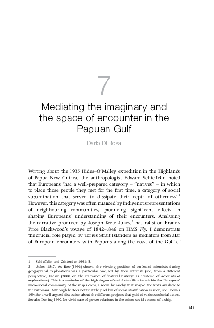 (PDF) Mediating the imaginary and the space of encounter in the Papuan Gulf