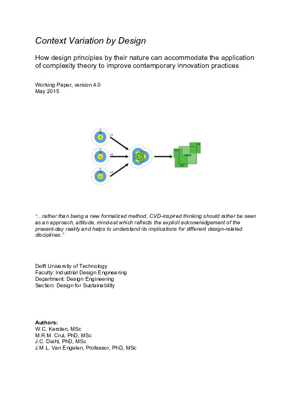 (PDF) Context Variation by Design | Wouter Kersten and Jan Carel Diehl ...