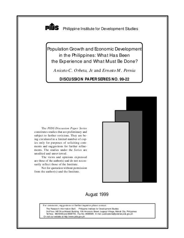 (PDF) Philippine Institute for Development Studies