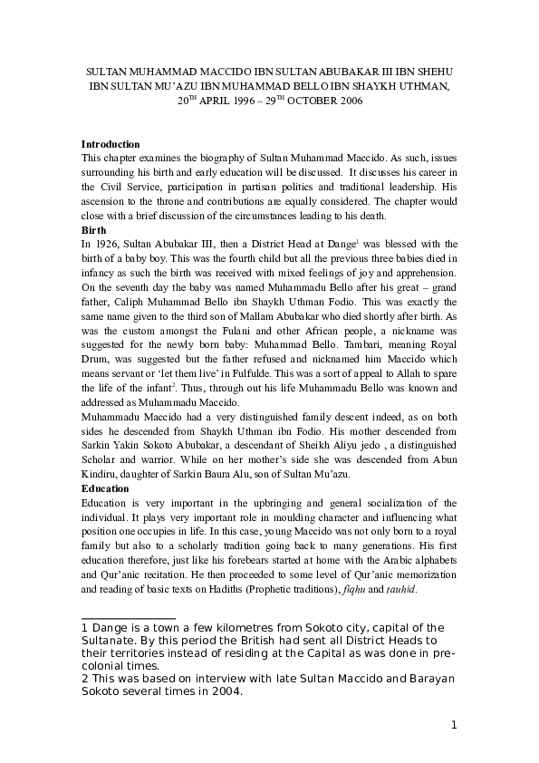 (DOC) SULTAN MUHAMMAD MACCIDO