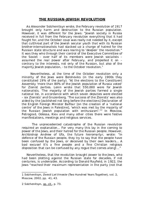 (DOC) THE RUSSIAN-JEWISH REVOLUTION