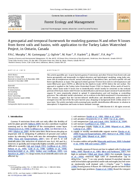 (PDF) Modelling and mapping topographic variations in forest soils at ...
