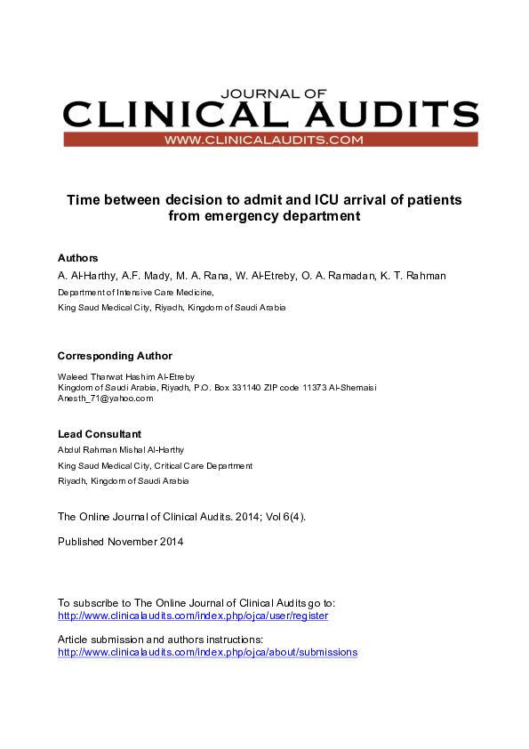 (PDF) Time between decision to admit and ICU arrival of patients from ...