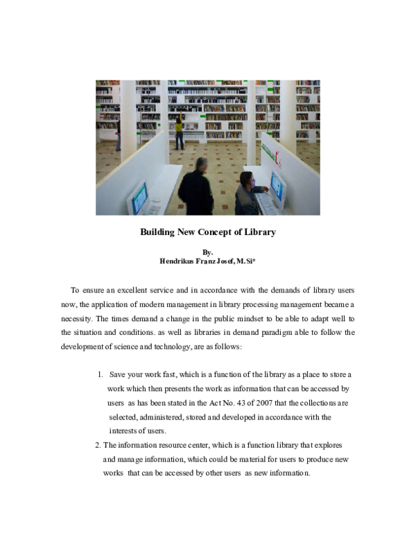 (PDF) Building New Concept of Library
