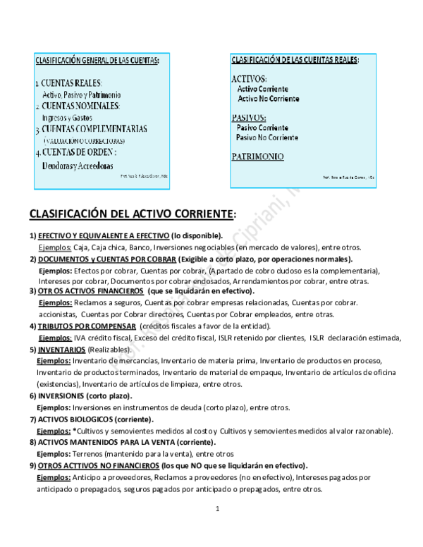 (PDF) CLASIFICACIÓN DEL ACTIVO CORRIENTE