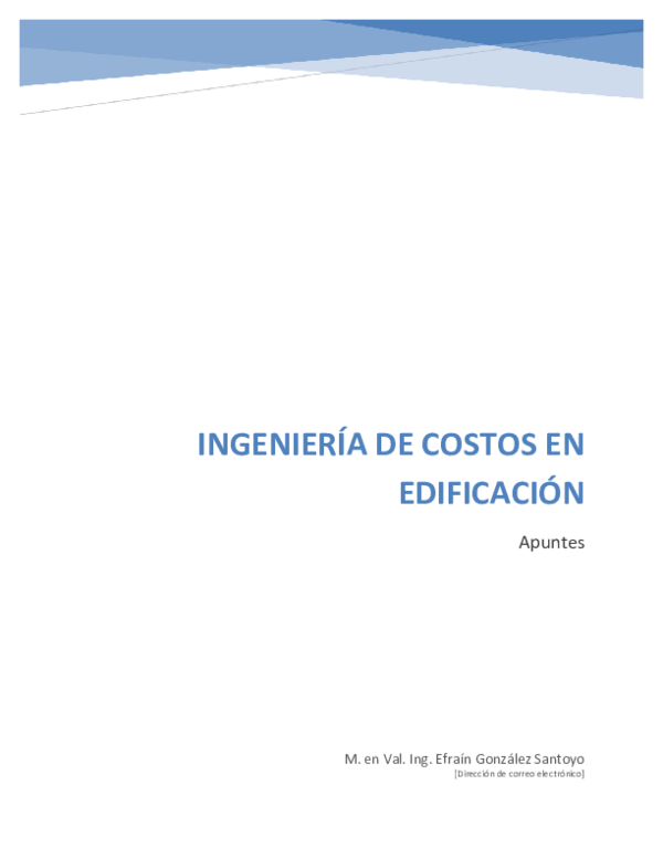 (PDF) INGENIERÍA DE COSTOS EN EDIFICACIÓN