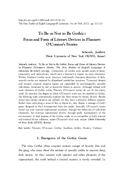 (PDF) To Be or Not to Be Gothic: Focus and Form of Literary Devices in ...