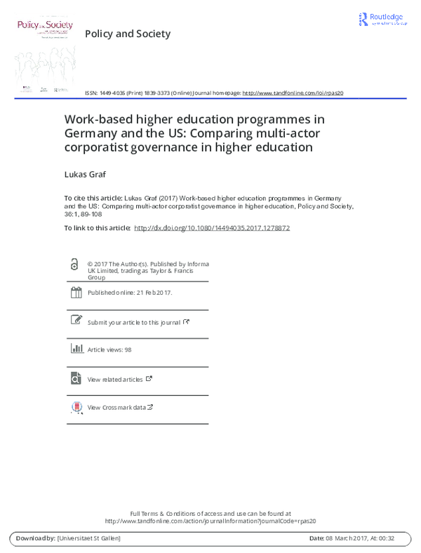(PDF) The Swiss Apprenticeship System. Its Institutional Specificities ...