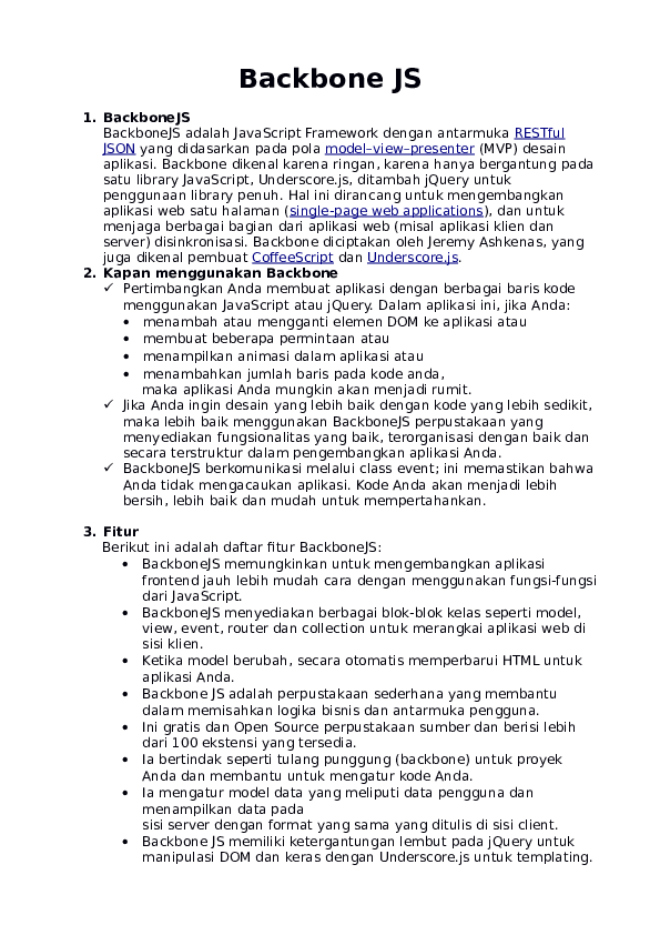 (DOC) Backbone JS | Wisnu Hidayat - Academia.edu (DOC) Backbone JS | Wisnu Hidayat - Academia.edu
