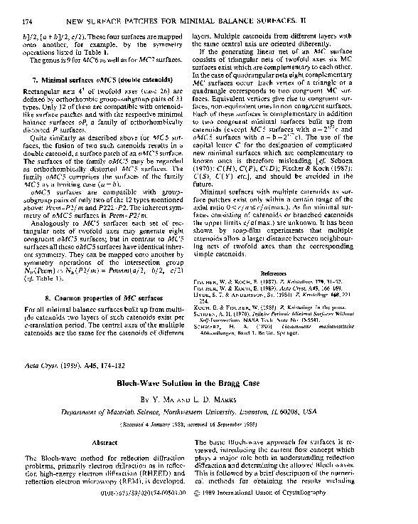 (PDF) Bloch-wave solution in the Bragg case