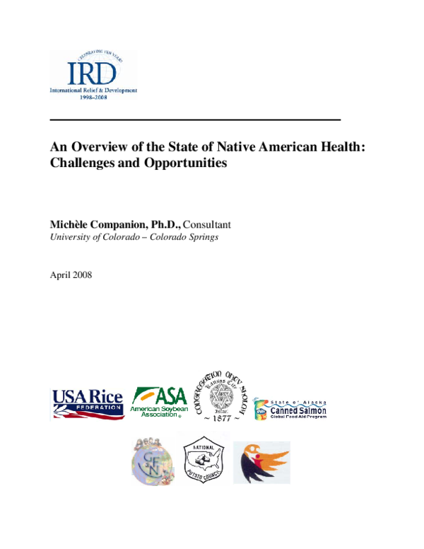 (PDF) An Overview of the State of Native American Health: Challenges ...