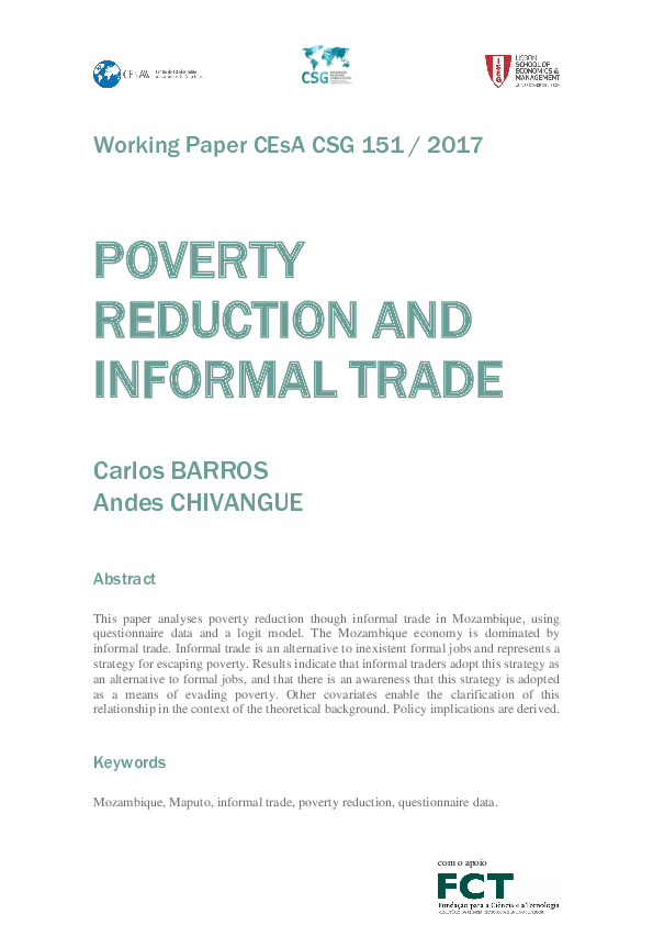 (PDF) POVERTY REDUCTION AND INFORMAL TRADE