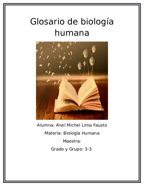 (DOC) Glosario de biología humana