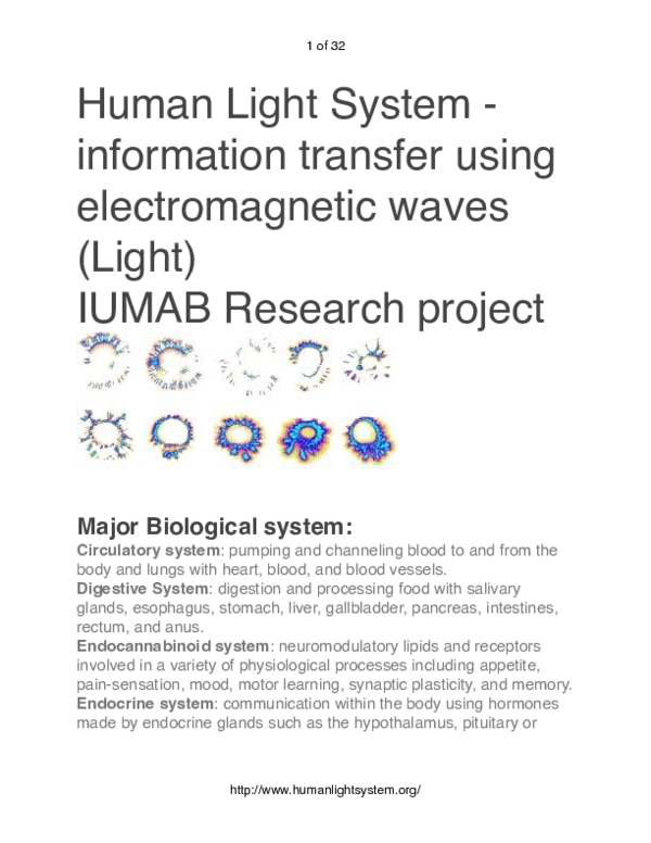 (PDF) Human Light System - information transfer using electromagnetic ...