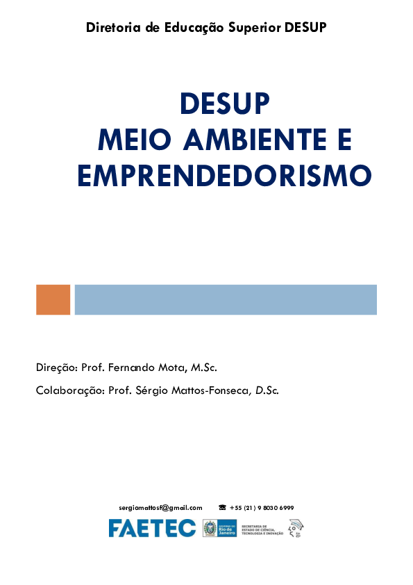(PDF) Diretoria de Educação Superior/FAETEC: DESUP MEIO AMBIENTE E ...