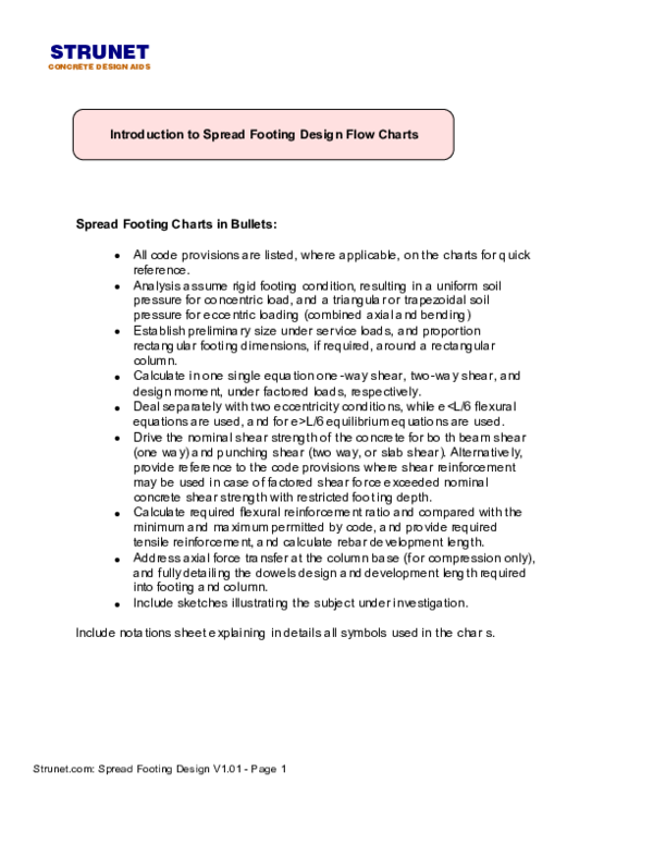 (PDF) Introduction to Spread Footing Design Flow Charts