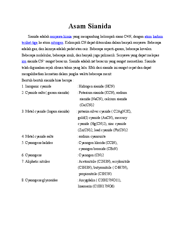 (DOC) Asam Sianida