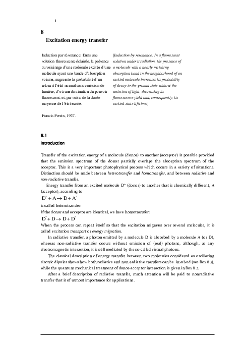 (PDF) 8 Excitation energy transfer