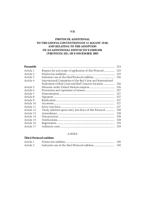 (PDF) VII PROTOCOL ADDITIONAL TO THE GENEVA CONVENTIONS OF 12 AUGUST ...