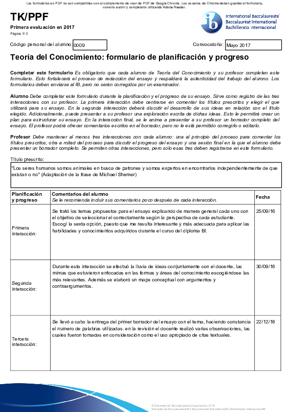(PDF) TK/PPF Primera evaluación en 2017