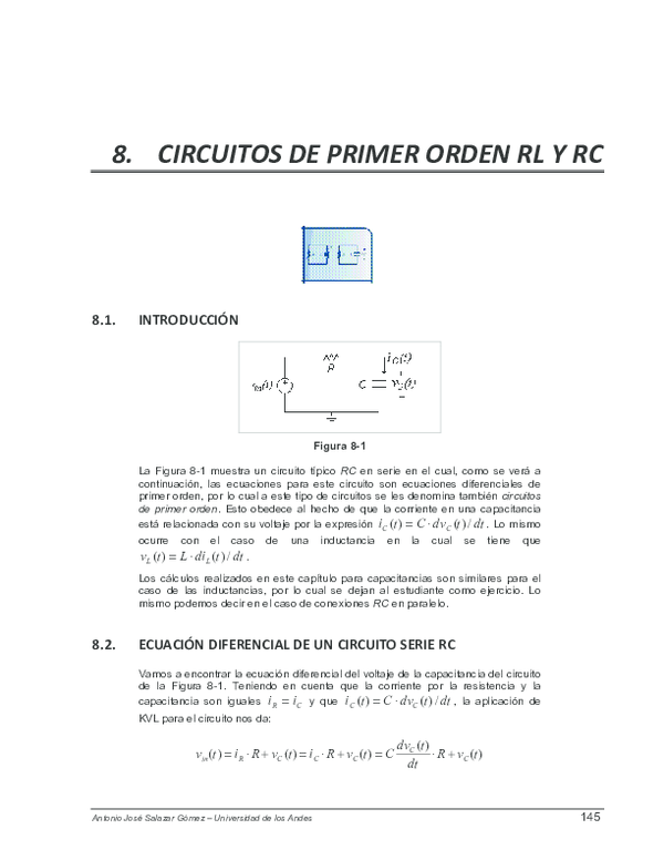 (PDF) Circuitos de Primer Orden RL y RC