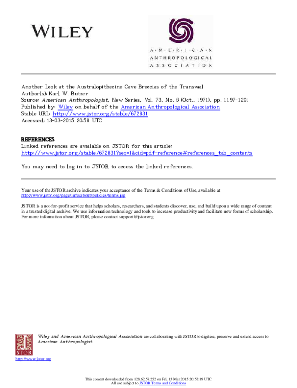(PDF) Butzer-1971-AustralopithecineCave.pdf