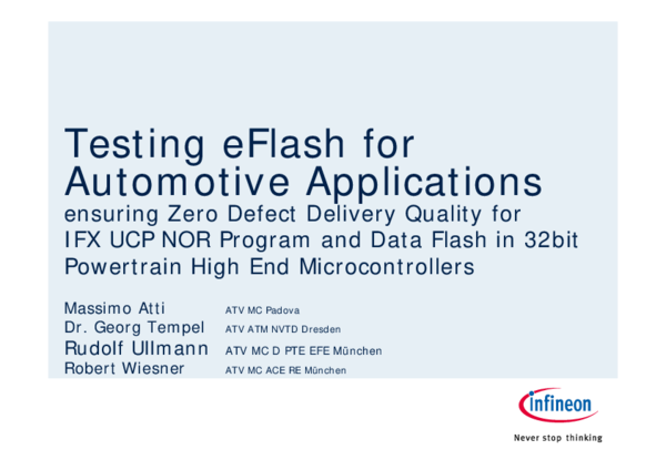 (PDF) Testing eFlash for Automotive Applications ensuring Zero Defect ...