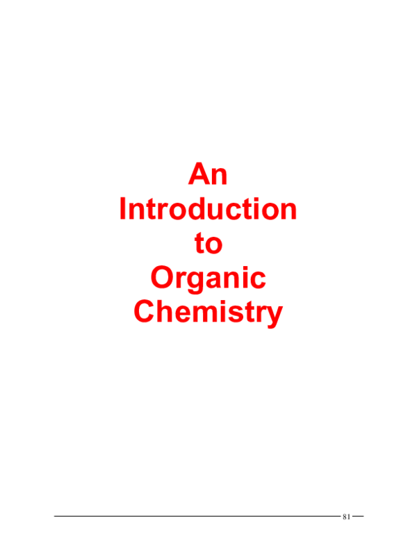 (PDF) An Introduction to Organic Chemistry
