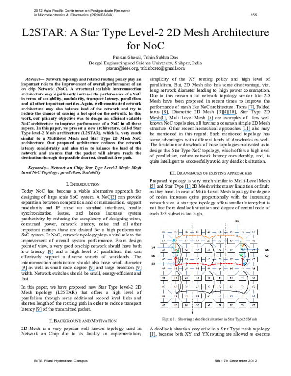 (PDF) L2STAR: A Star Type level-2 2D Mesh architecture for NoC