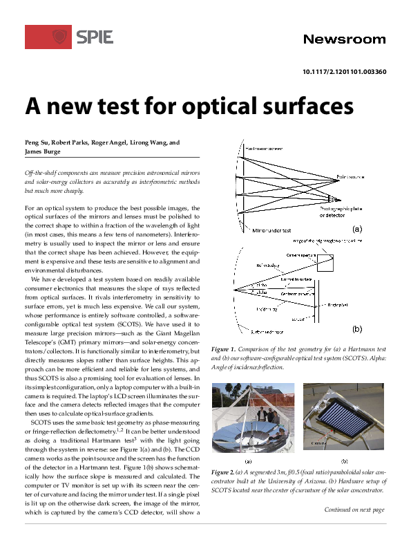 (PDF) A new test for optical surfaces