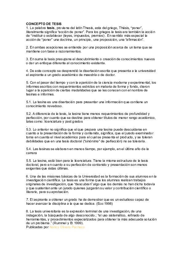 (DOC) CONCEPTO DE TESIS