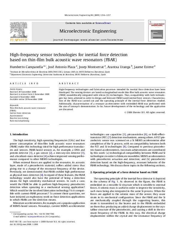 (PDF) High-frequency sensor technologies for inertial force detection based on thin-film bulk ...