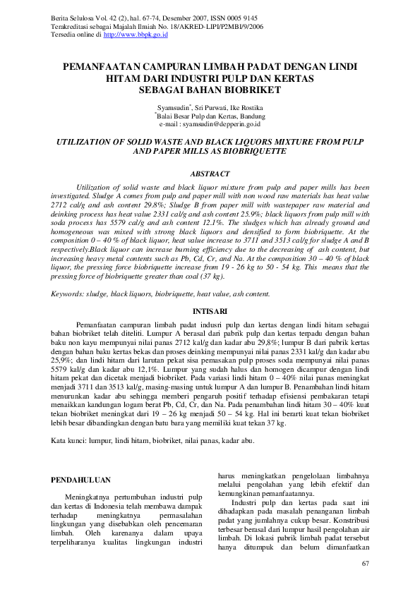 (PDF) PEMANFAATAN CAMPURAN LIMBAH PADAT DENGAN LINDI HITAM DARI ...