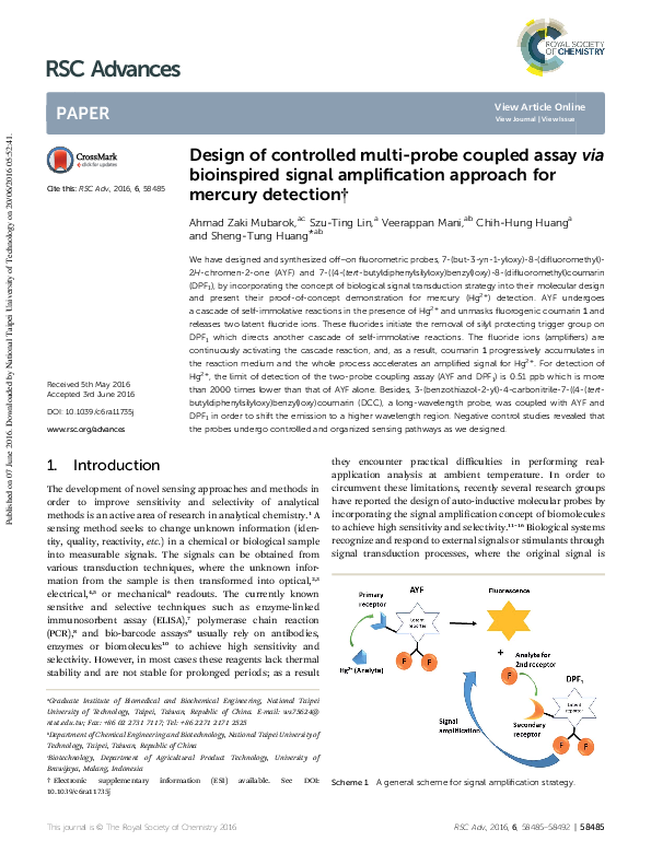 (PDF) Design of controlled multi-probe coupled assay via bioinspired ...