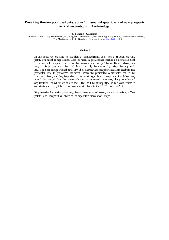 Pdf Revisiting The Compositional Data Some Fundamental Questions And