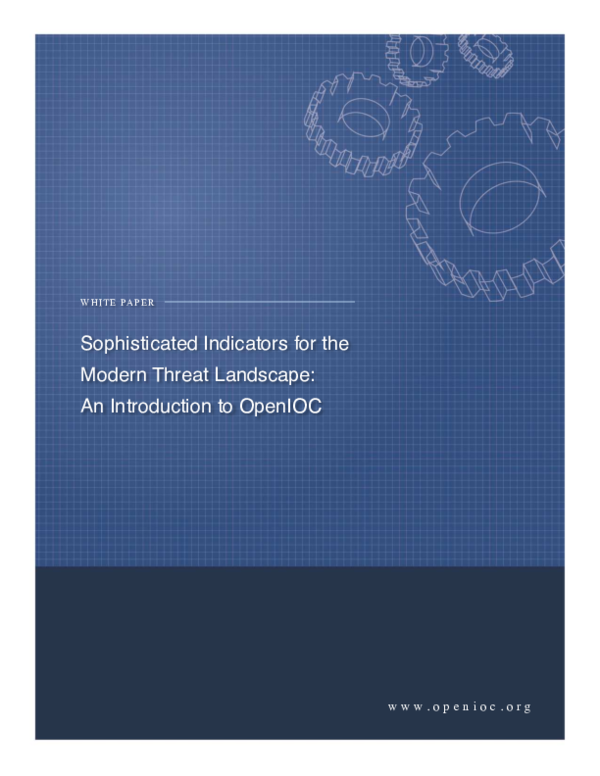 (PDF) An Introduction to Open IOC