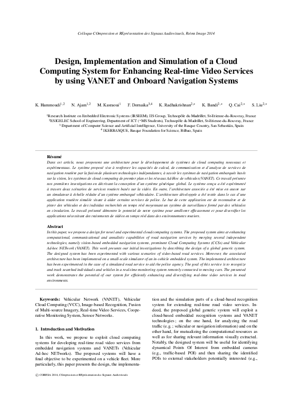 (PDF) Design, Implementation and Simulation of a Cloud Computing System for Enhancing Real-time ...