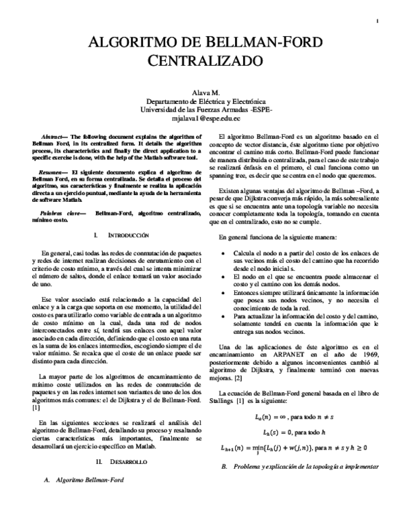 (PDF) Bellman Ford Centralizado