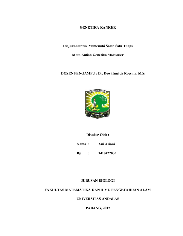 (PDF) GENETIKA KANKER