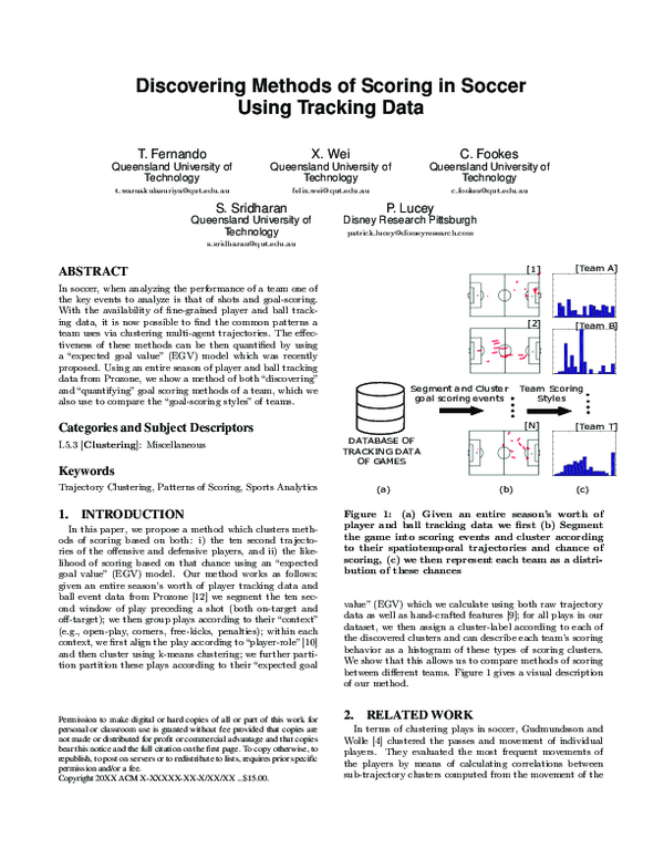 (PDF) Discovering Methods of Scoring in Soccer Using Tracking Data
